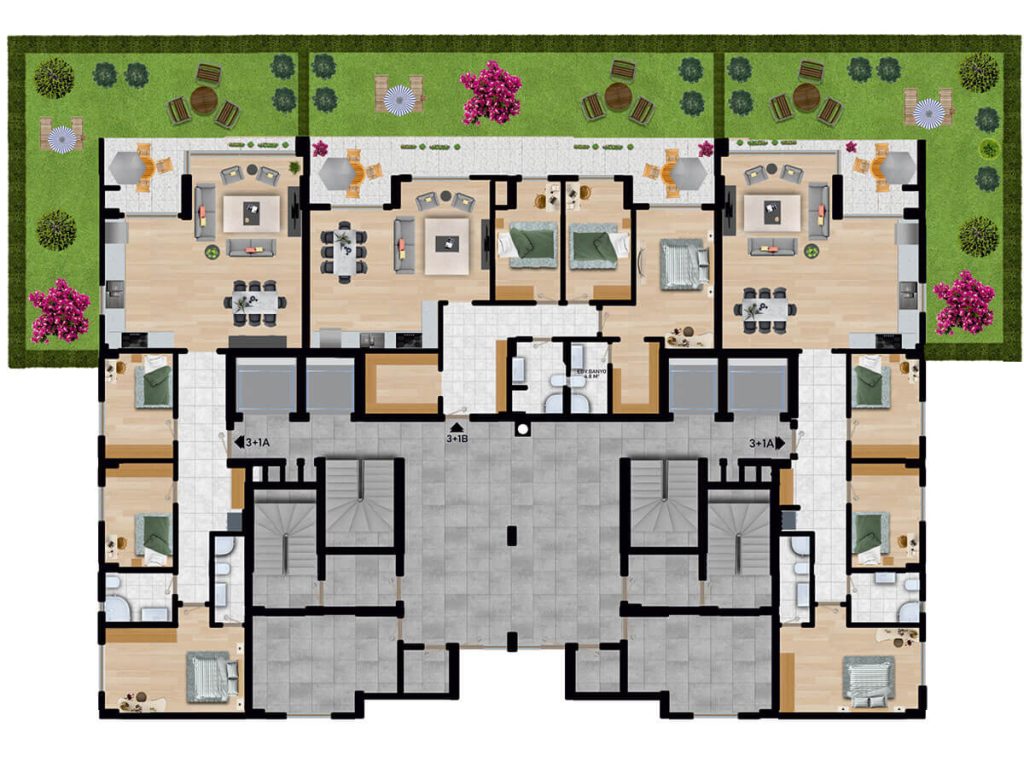 A ve B Blok Bahçe Katları - Kaynarca Evleri